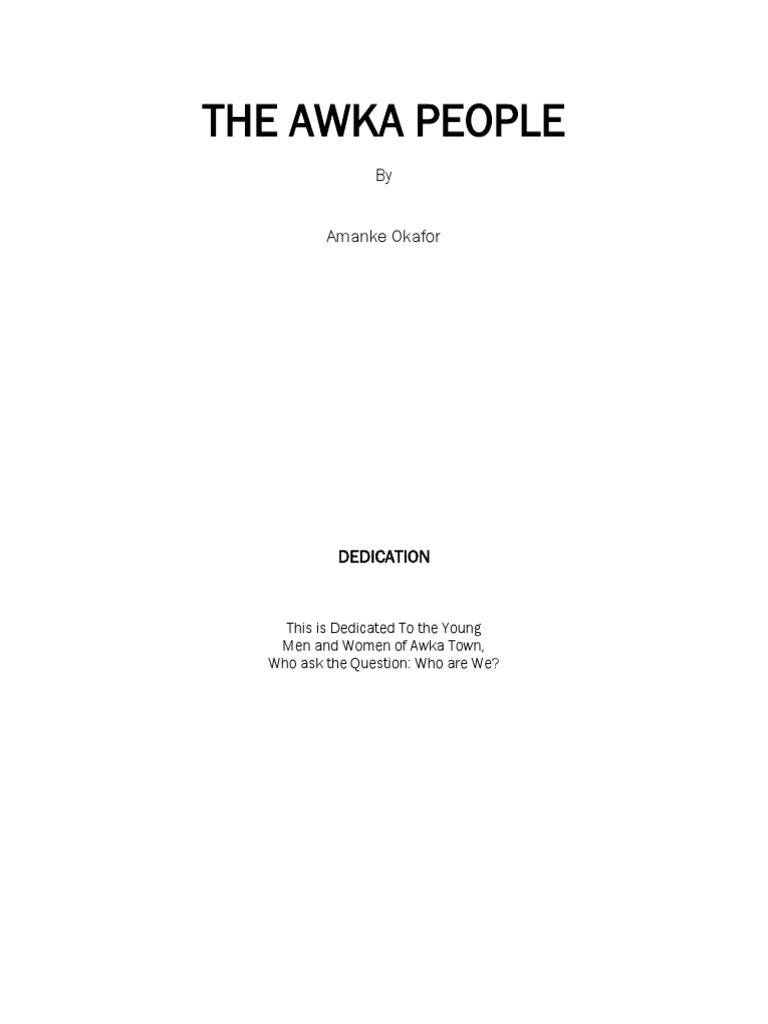 Amanke Okafor - The Oka People | PDF | Igbo People | Blacksmith