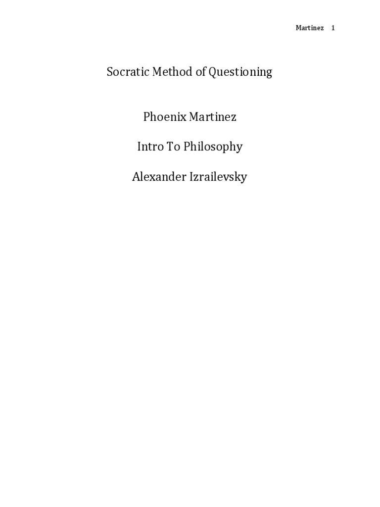 Understanding the Socratic Method | PDF | Socrates | Question