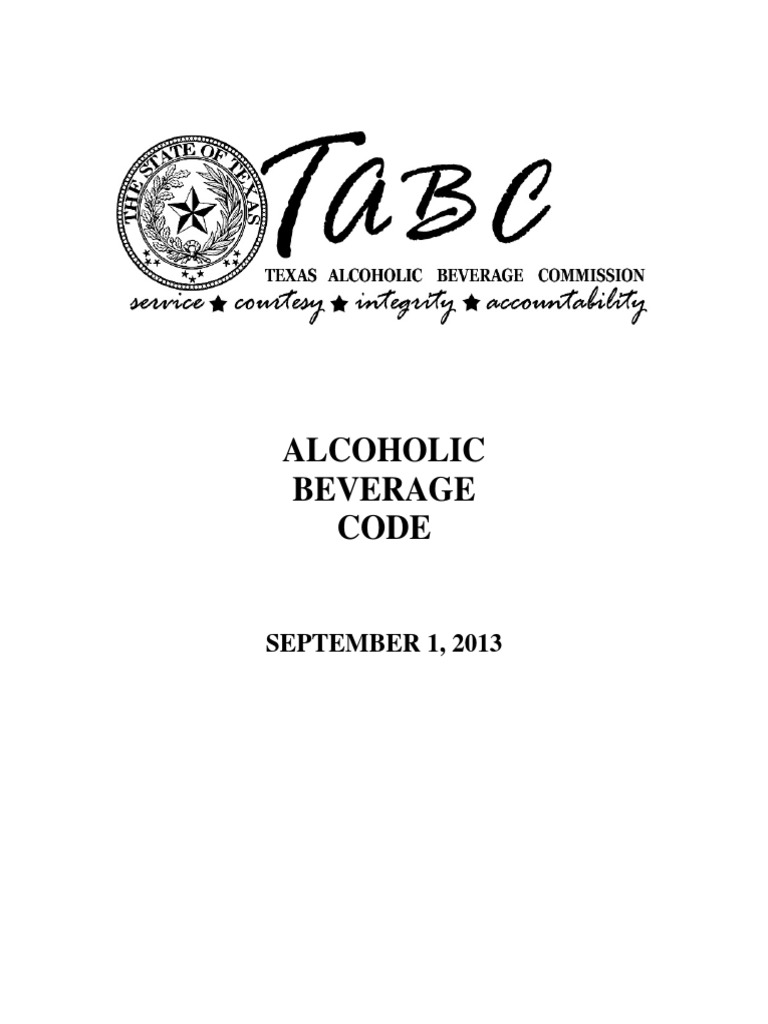 TABC Rules and Regulations | PDF | Distilled Beverages | United States ...