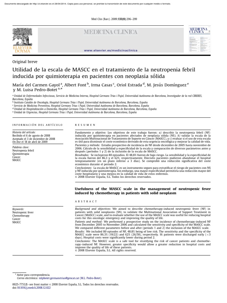 escala de massc | Enfermedad pulmonar obstructiva crónica | Hospital