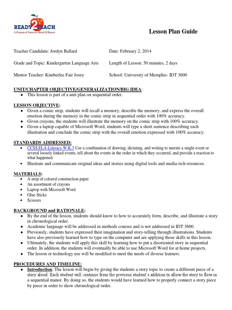 Edtpa Lesson Plan | PDF | Comic Strips | Lesson Plan