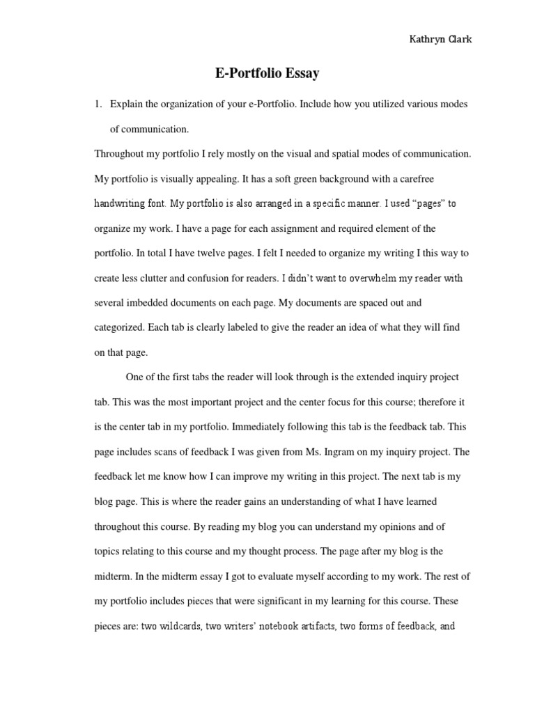 e-portfolio essay | Gymnastics | Essays