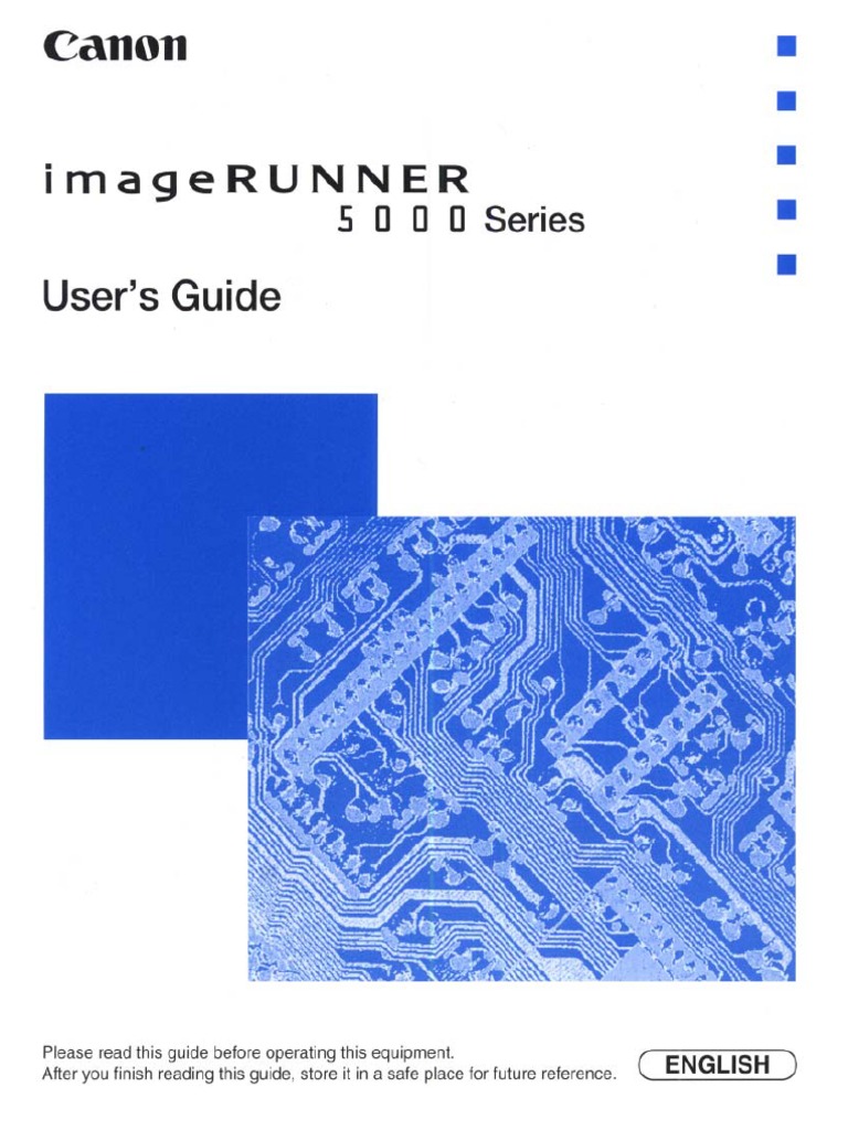 Canon ImageRUNNER 5000 User Guide | PDF | Electromagnetic Interference ...