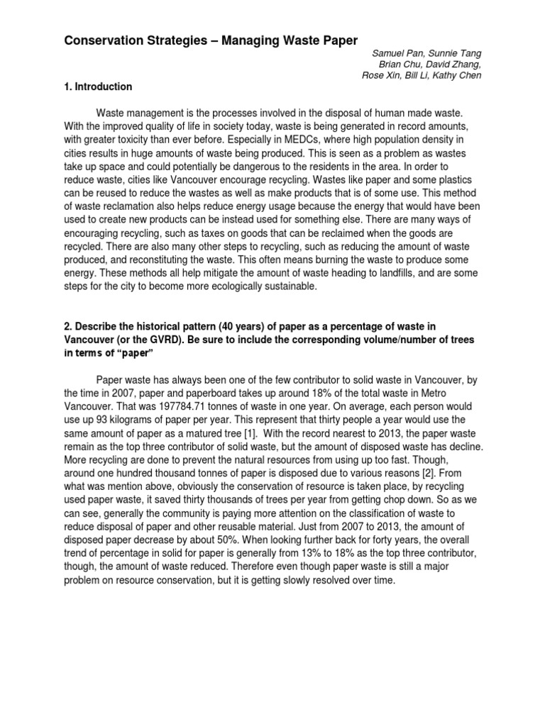 Waste Management Case Study | PDF | Recycling | Waste Management