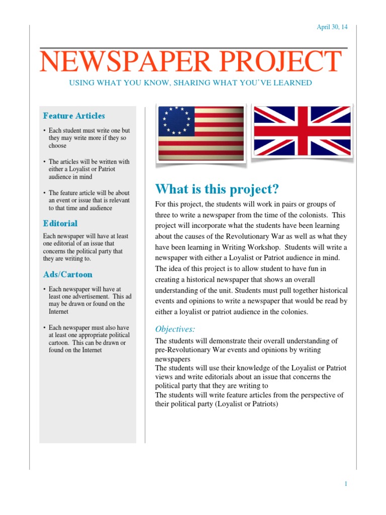 Jacobs Louth Newspaper Handout | PDF | Patriot (American Revolution ...