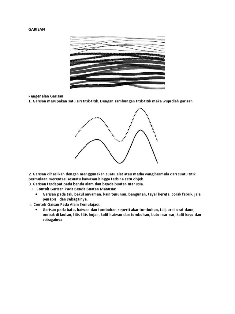 Bab 1 Garisan Pendidikan Seni Visual Tingkatan 1 | PDF