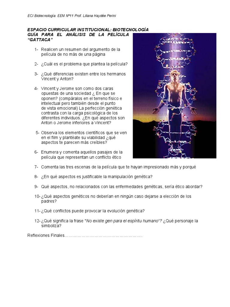 Guia para La Película GATTACA | PDF