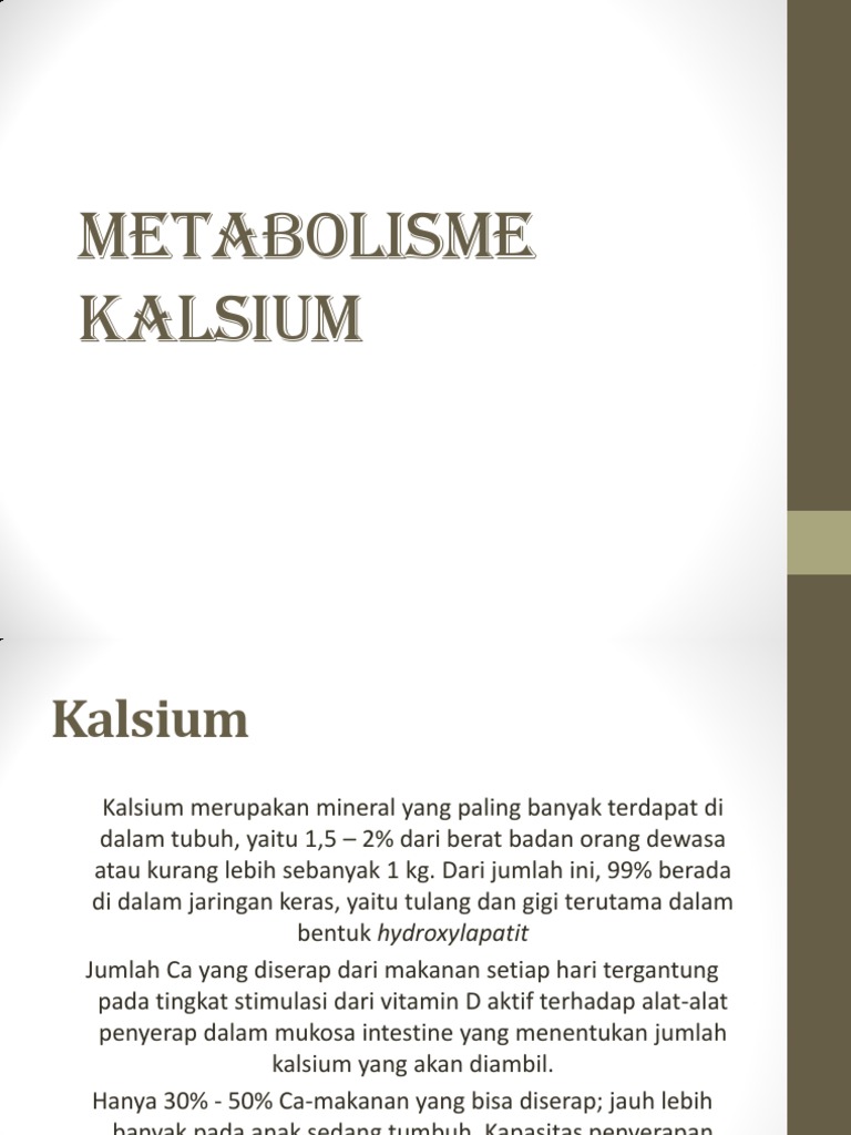 Metabolisme Kalsium | PDF