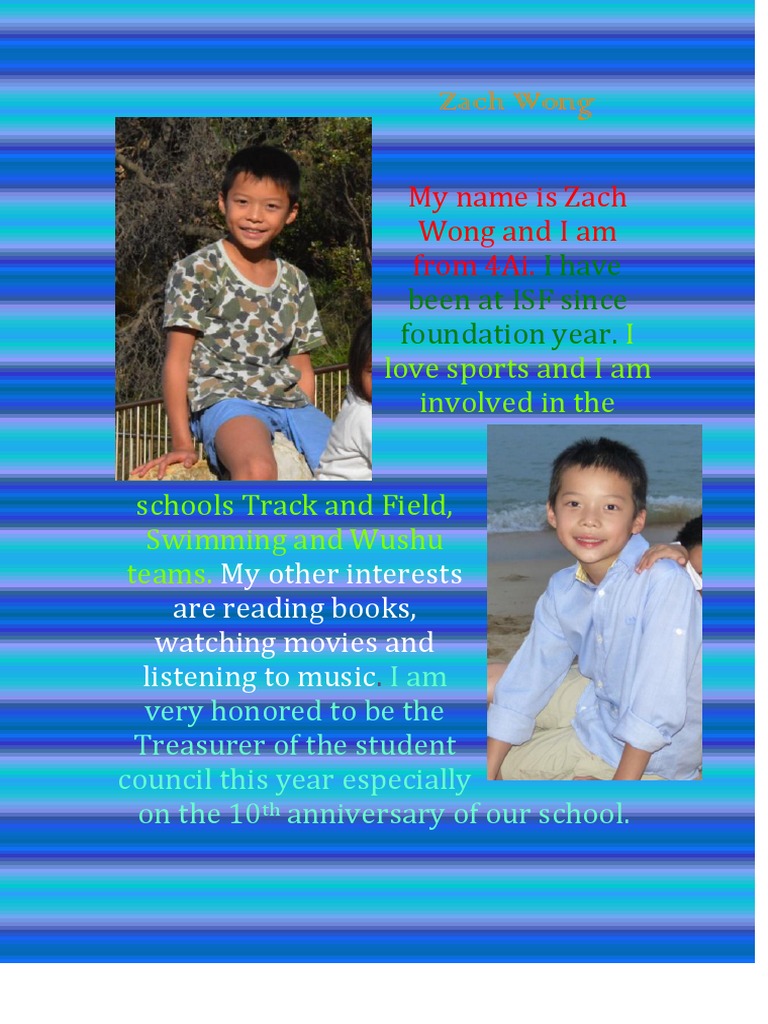 Zach Wong: ISF Student & Treasurer | PDF