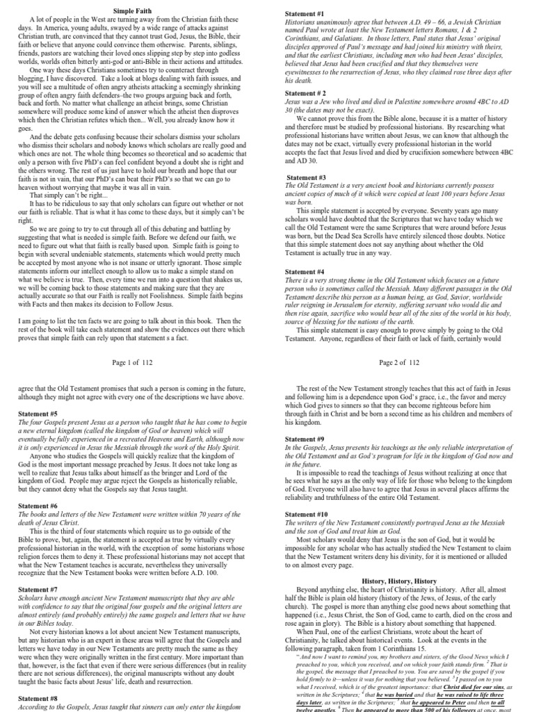 Simple Faith | PDF | Paul The Apostle | Saint Peter
