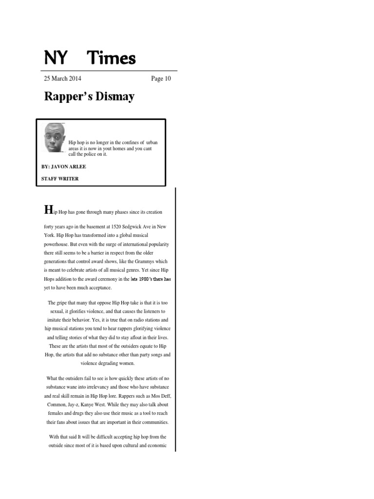 Hip Hop's Struggle for Respect | PDF