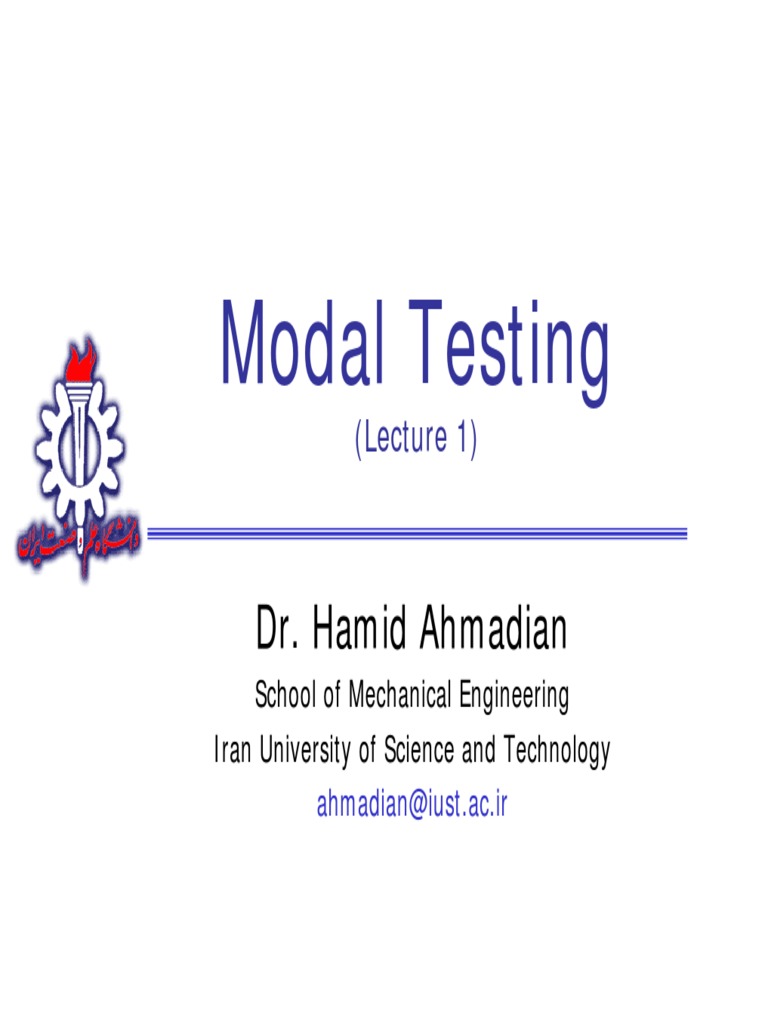 Introduction to Modal Testing Techniques | PDF | Science & Mathematics