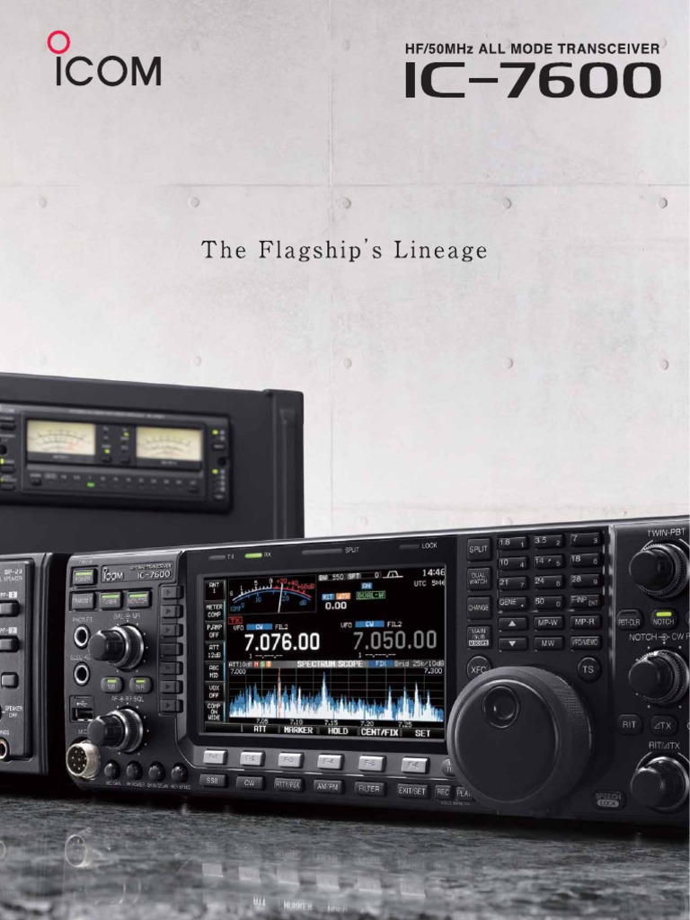 ICOM Ic-7600 Brochure | PDF | Electrical Connector | Amplifier