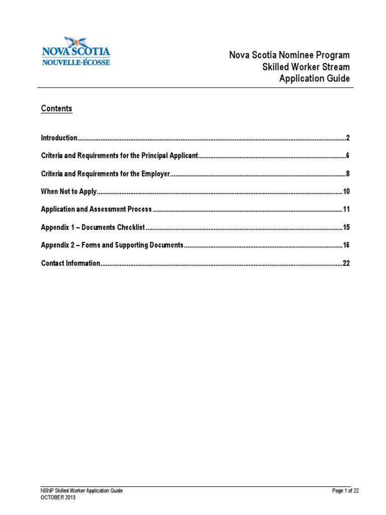 ApplicationGuideNSNP SW OCT2013 | PDF
