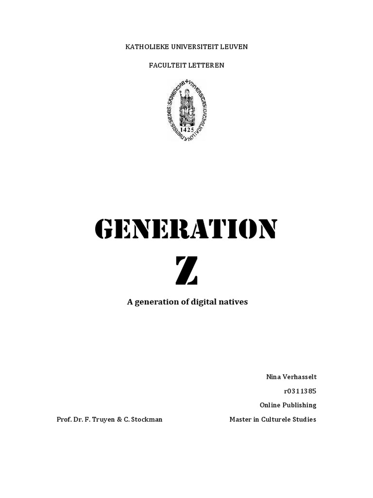Generation Z | PDF | Social Media | Popular Culture & Media Studies