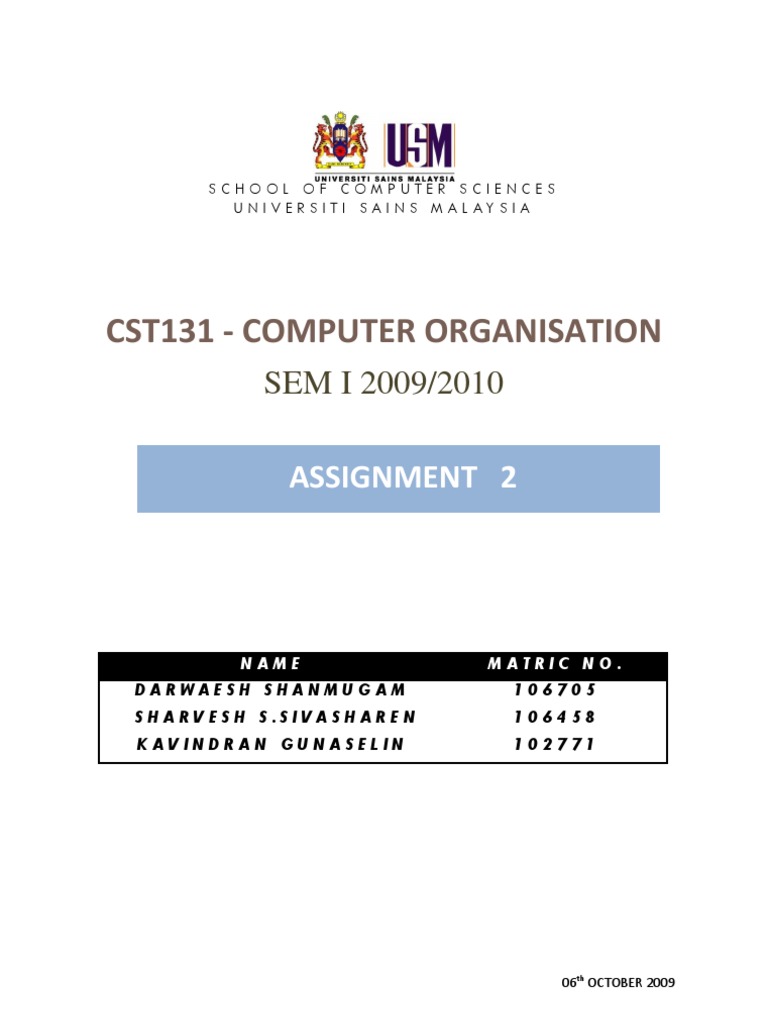 Assignment II CST131 | PDF | Cpu Cache | Central Processing Unit