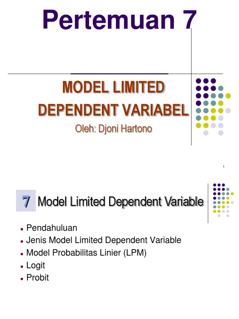 Model Variabel Tergantung Terbatas | PDF
