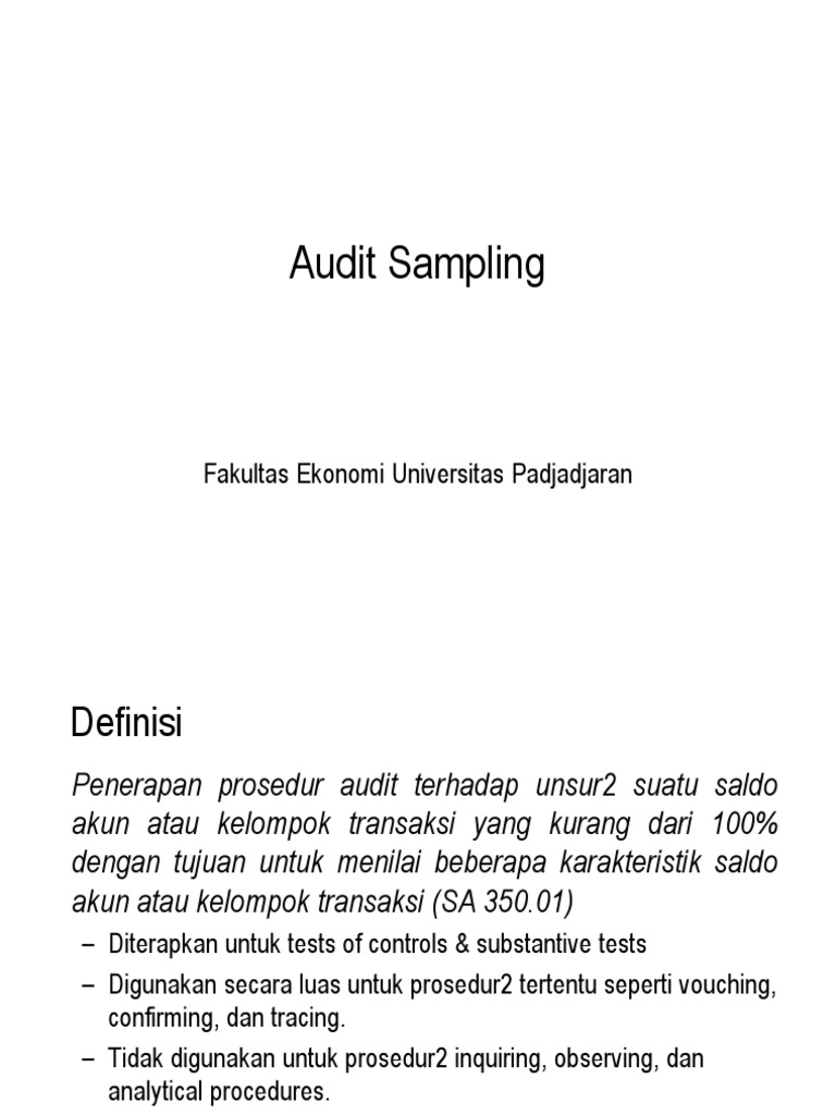 Audit Sampling | PDF