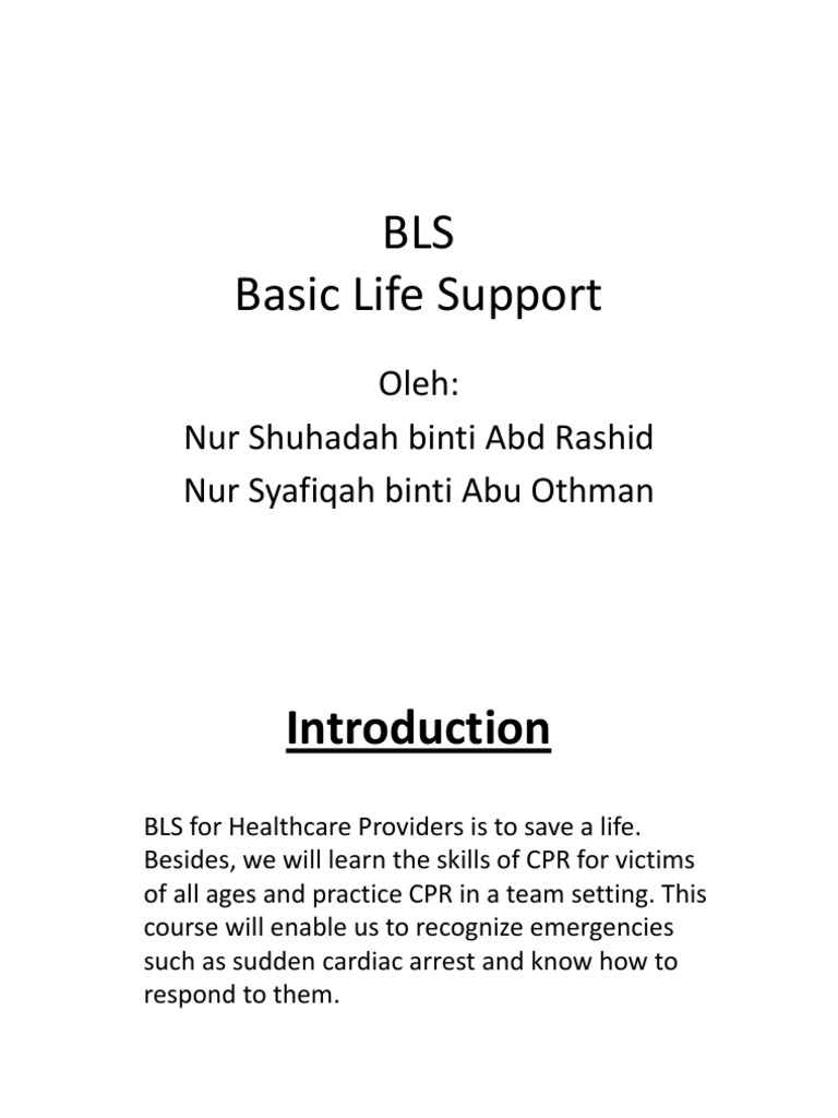 Basic Life Support | PDF | Cardiopulmonary Resuscitation | Clinical ...