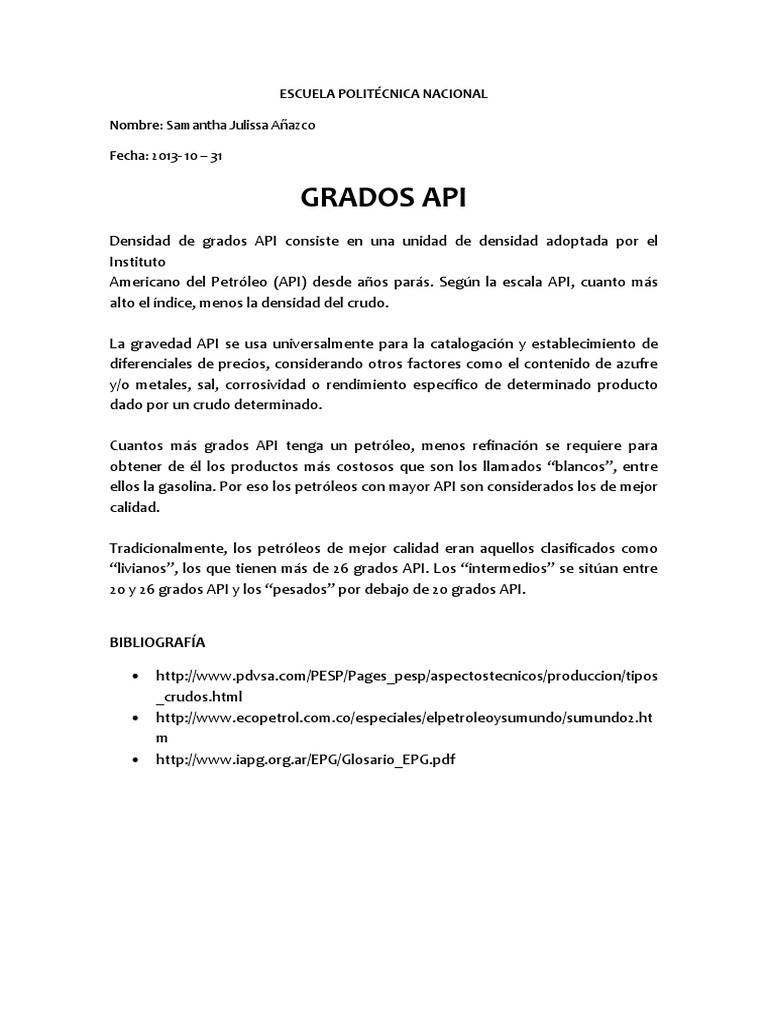 Grados API | PDF