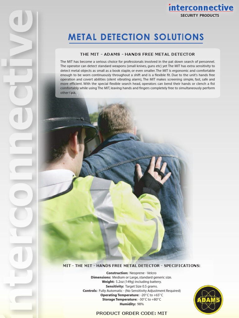 Adams Hands-Free Metal Detectors | PDF | Metal Detector | Rechargeable ...