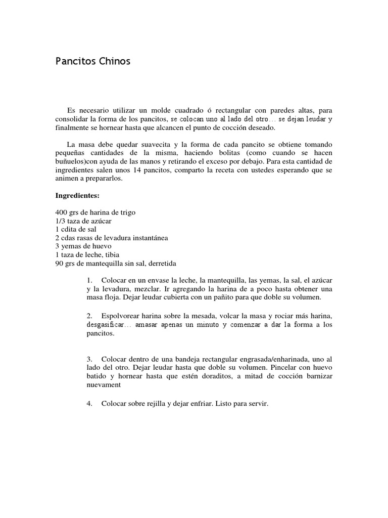 Pancitos Chinos | PDF | Salud y bienestar