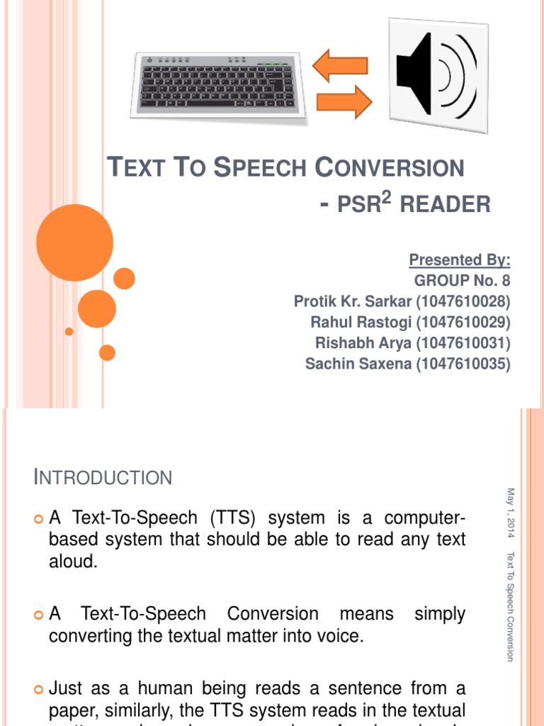 Text To Speech Conversion Pdf Speech Synthesis Speech Recognition