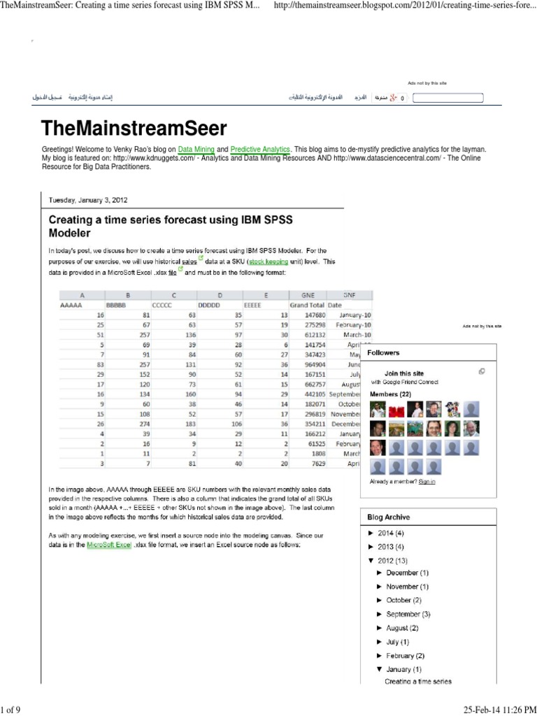 Creating A Time Series Forecast Using IBM SPSS Modeler | PDF | Time ...