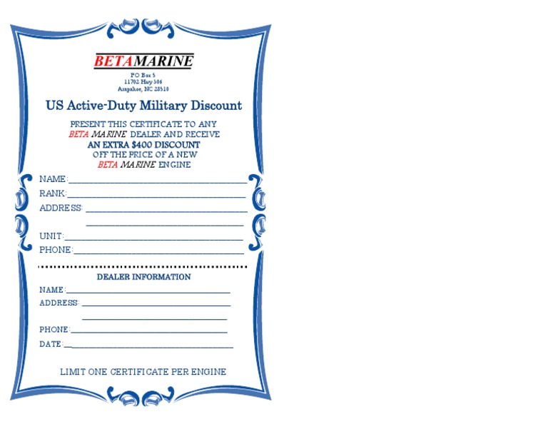 Military Discount Voucher | PDF | Career & Growth | Business