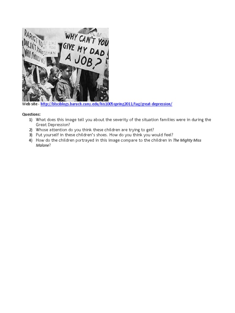 The Mighty Miss Malone Discussion Guide | PDF | Career & Growth ...