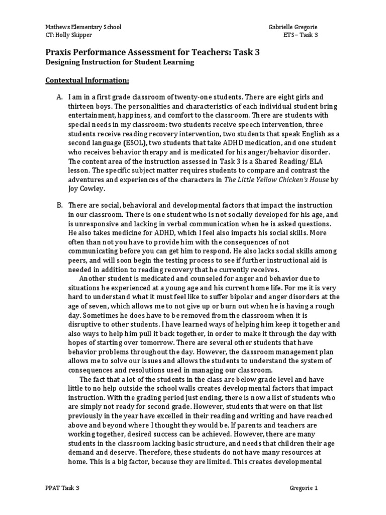 Ppat Task 3 Final Pdf Reading Process English As A Second Or