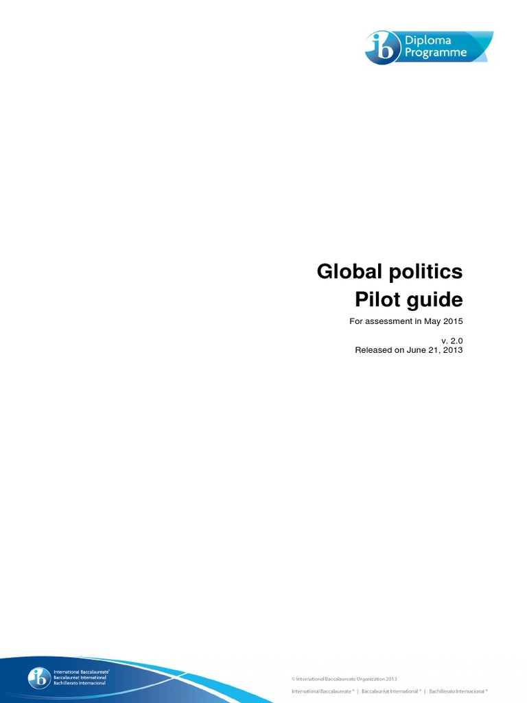 IB Global Politics Pilot Guide 2015 | PDF | Gender | Gender Studies