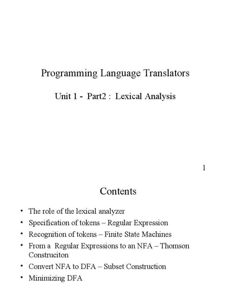 4 Lexical Analysis | PDF | Automata Theory | Models Of Computation