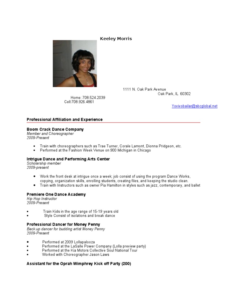 Dance Professional's Portfolio | PDF | Hip Hop | Dances