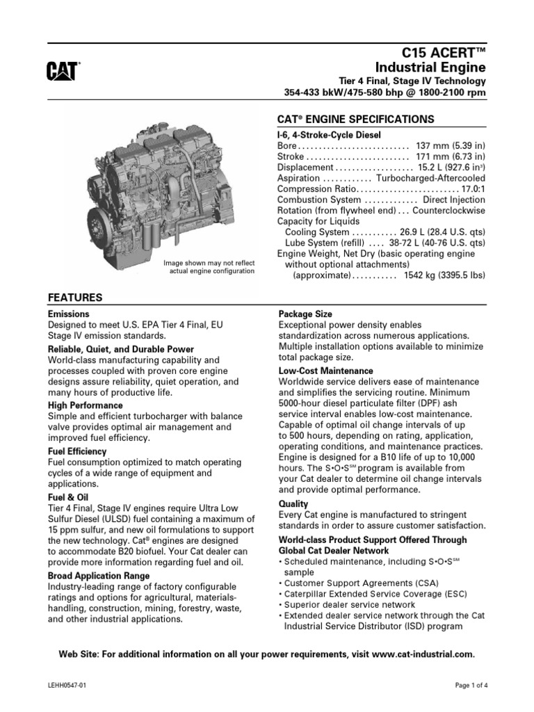 Caterpillar C15 ACERT Tier 4 | Diesel Engine | Engines