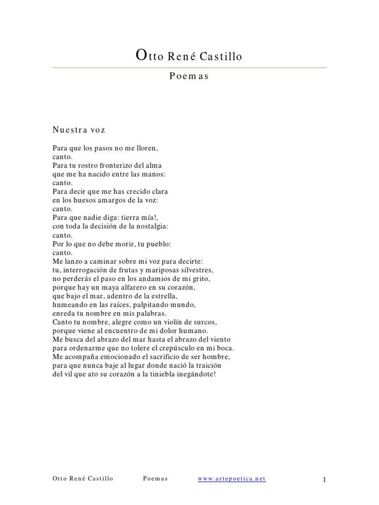 Otto Rene Castillo | PDF | Amor | Naturaleza