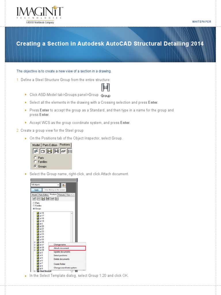 Creating a Section in Autodesk AutoCAD Structural Detailing | PDF ...