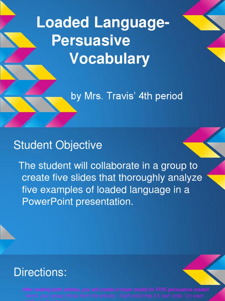 Loaded Language - Persuasive Vocabulary | PDF