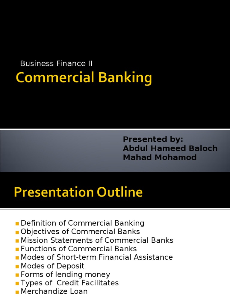 Commercial Banking | PDF | Commercial Bank | Banks