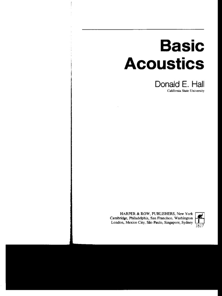 Basic Acoustics Hall | PDF