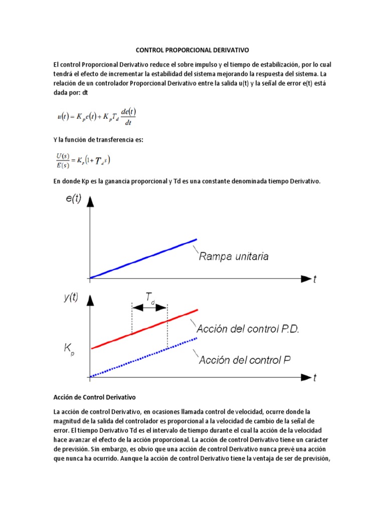 Control Proporcional Derivativo | PDF | Ingenieria Eléctrica | Science