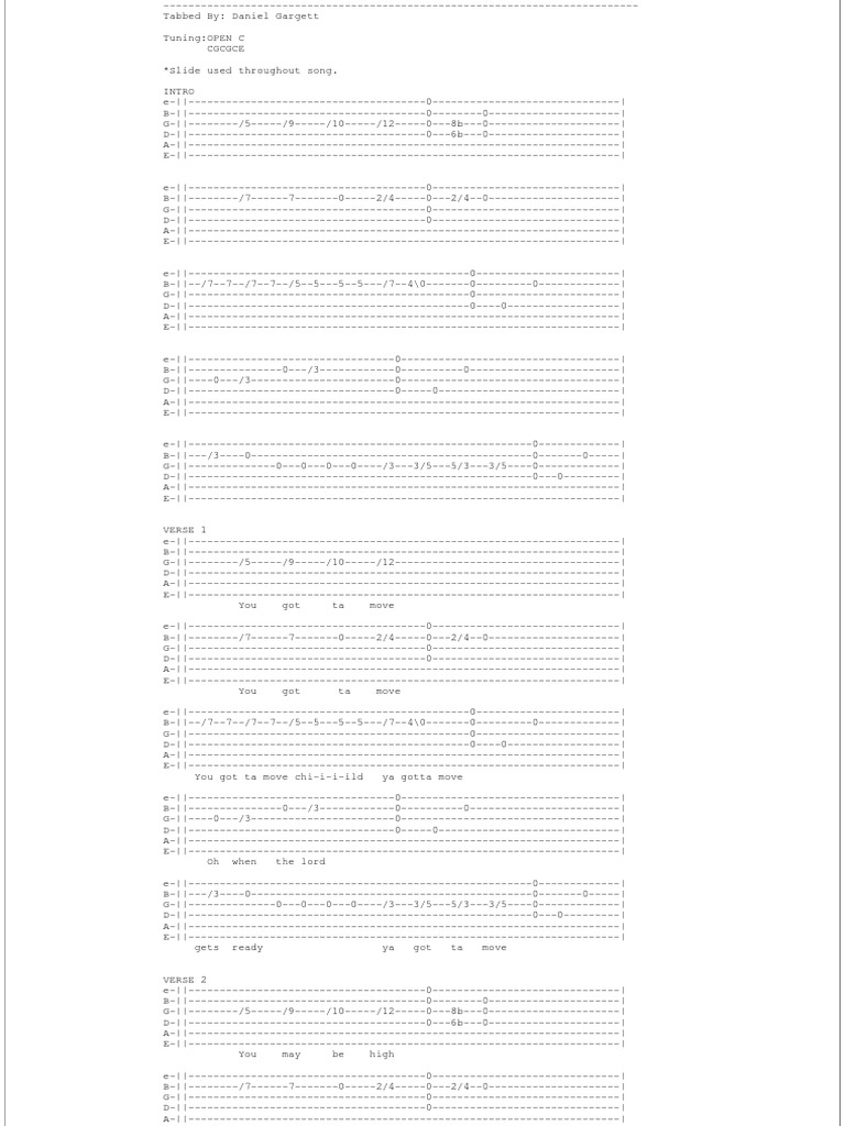 You Gotta Move Guitar Tab | PDF | Technology & Engineering