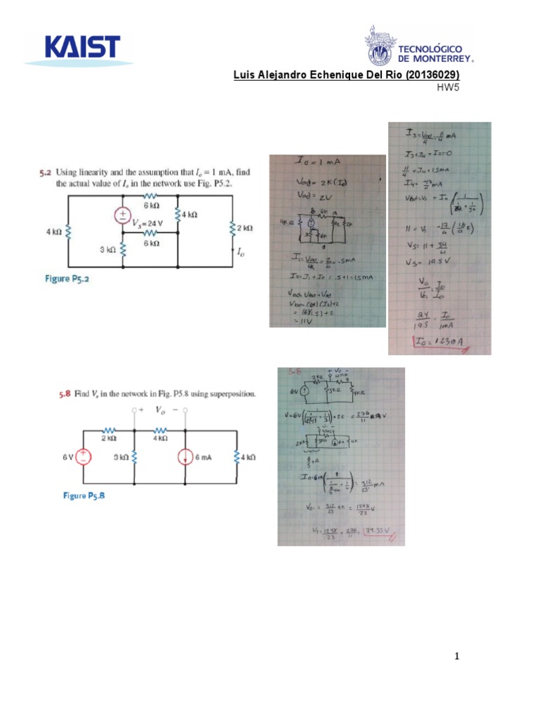Circuit Homework | PDF