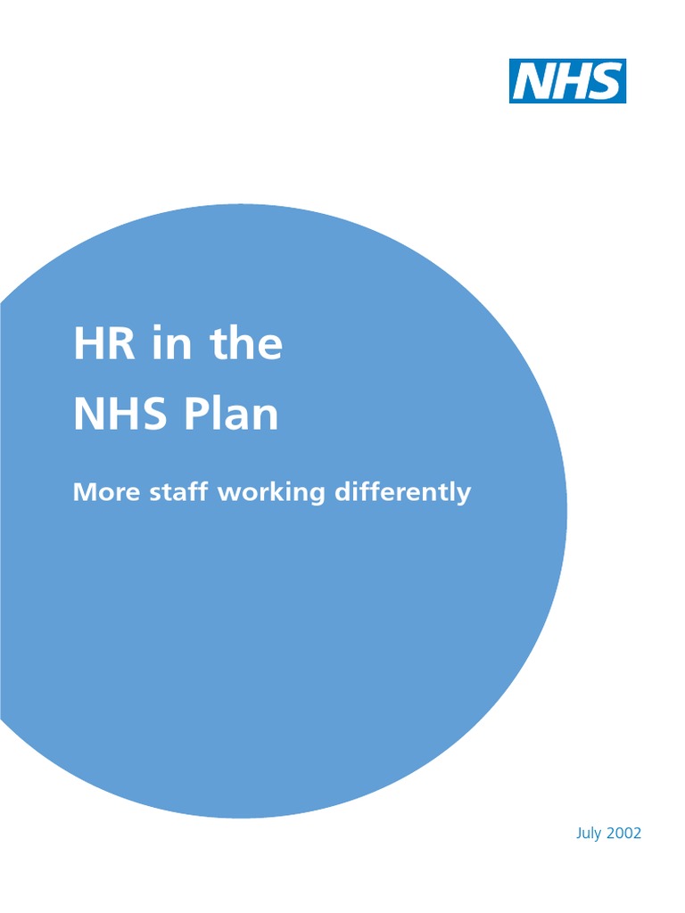 HR in The NHS Plan: More Staff Working Differently | PDF | National ...
