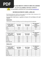 DESCO Tariff Rate | PDF | Electromagnetism | Physical Quantities