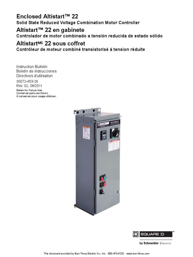 Altistart 22 Enclosed Solid State Reduced Voltage Combination Motor ...