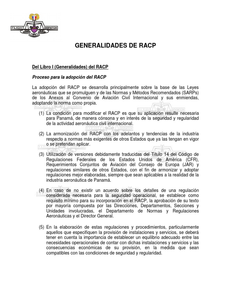 Generalidades del RACP en Panamá | PDF | Adopción | Regulación