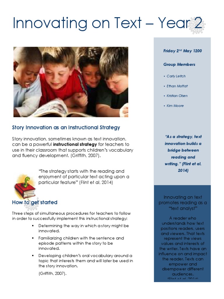 Hand Out For Innovating Text | PDF | Narration | Reading (Process)