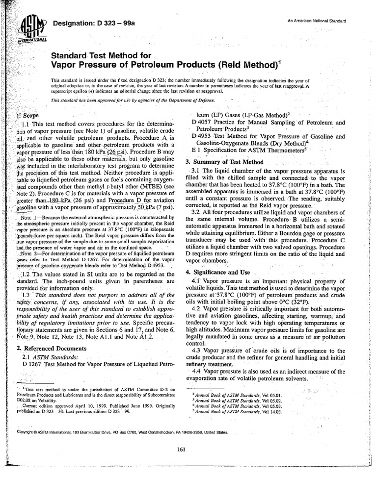 Astm D 323 (RVP) | PDF