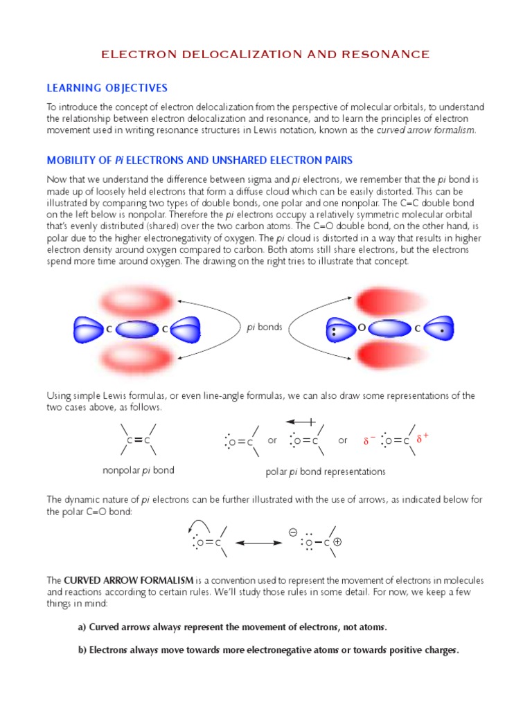 Electron Delocalization and Resonance Explained | PDF | Chemical ...